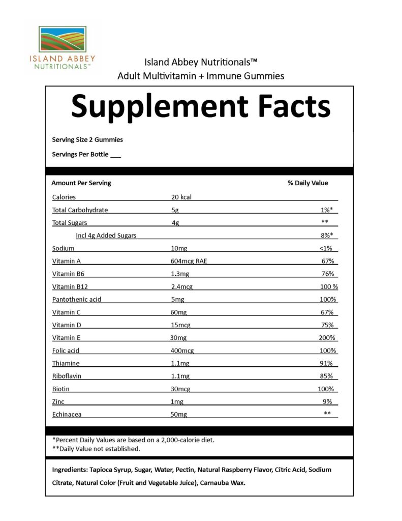 Island Abbey Conventional Gummy Formulations - Island Abbey Nutritionals